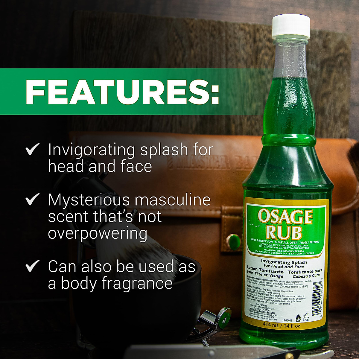 Clubman Jeris Osage Rub Professional Size, 14 fl oz