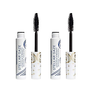 Pacifica Beauty Stellar Gaze Length & Strength Black Mascara, For Volume And Length, Vitamin B + Coconut, Natural Lash Effect, Silicone, Sulfate + Paraben Free, Vegan And Cruelty Free, Pack Of 2