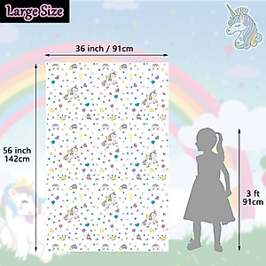 Ymsone Unicorn Gift Bag Extra Large - Unicorn Theme Girl Birthday Gifts Bag Jumbo - Oversized Plastic Bag for Big Present - Huge Wrapping Bag for Giant Gifts (1)