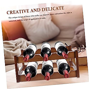 Veemoon Solid Wood Wine Rack Wine Storage Stand Wine Cabinet Organizer Water Bottle Holder Stand Liquor Cabinet for Home Table Top Wine Rack Show Racks for Floor Red Wine Display Rack