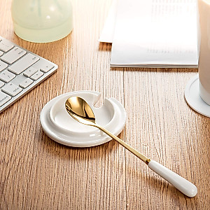 Fullcci -15oz Taurus Birthday Gift Ceramic Creative Constellation Zodiac Coffee Mug Set Capacity Upgrade Tea Cup for Cocoa Water Milk Juice (Taurus-White Gold)