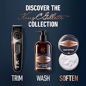 King C. Gillette Soft Beard Balm, Deep Conditioning with Cocoa Butter, Argan Oil and Shea Butter