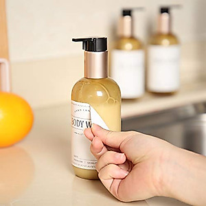 108 Pieces Waterproof Laundry Bottle Labels White Removable 18 Kinds Hand Dish Soap Lotion Conditioner Dispenser Cleaning Stickers for Farmhouse Bathroom Kitchen (3 x 3 Inches)