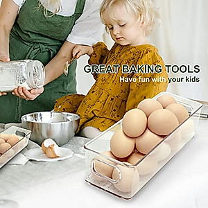 Refrigerator Pantry Organizers Stackable Fridge Organizer Bins Food Storage for Freezers, Kitchen, Countertop and Cabinets - Clear Plastic Household Storage Containers (2 Pack)