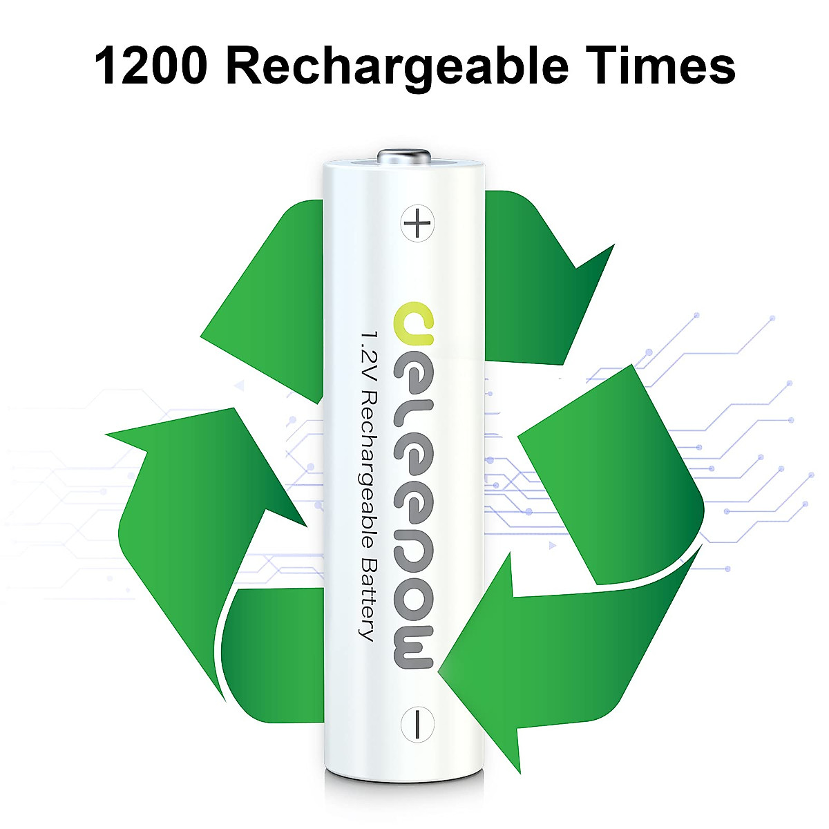 Deleepow Rechargeable AA Batteries High Capacity 3300mAh AA Battery 1.2V 8-Pack Double A Batteries with 8-Bay LCD Individual Charger