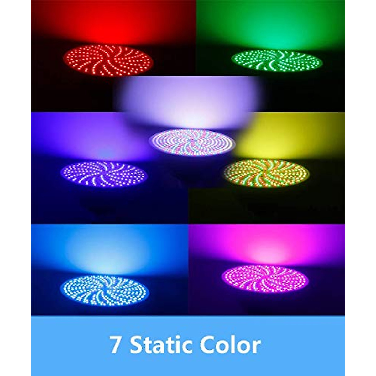 MOSELNY 120V Pool Led Bulb for Inground Swimming Pool 40W Color Changing Led Pool Light with Remote Control Super Bright LED RGB Pool Bulb for Pentair & Hayward Light Fixture E26 Base