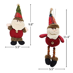 Lulu Home Christmas Tree Ornaments, Xmas Hanging Plush Decorations, 6 PCS