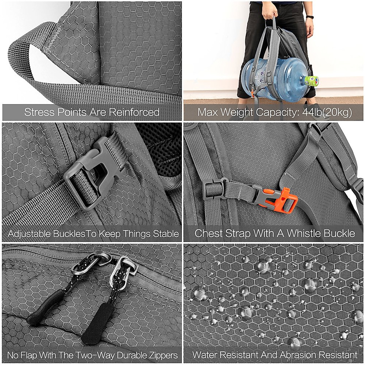 NEEKFOX Lightweight Packable Travel Hiking Backpack Daypack,35L Foldable Camping Backpack,Ultralight Outdoor Sport Backpack