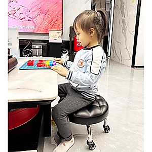 Figrosd Low Rolling Stool Roller Short Stools Universal Swivel Caster Stools Easy Mobility and Convenient Work,9 inch Height-Weight Capacity 350 Pounds (Black)