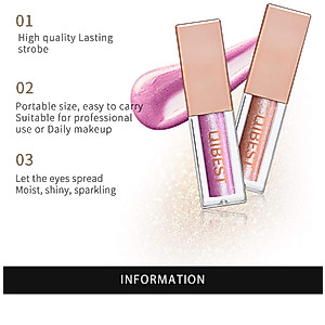 Diamond Glow Liquid Eye Shadow 7 Colors Set Metals Glitter Shimmer Eyeliners Long Lasting Waterproof Sparkling