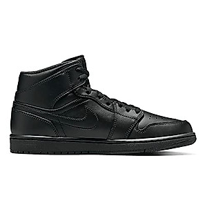 Jordan Mens Air Jordan 1 Mid 554724 093 "Triple Black - Size 10.5