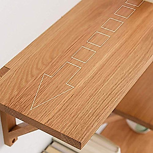 PIBM Stylish Simplicity Shelf Wall Mounted Floating Rack Shelves Storage Shelf Simple Modern Triangle Fixed Wear Resistant Durable Bookshelf,5 Sizes, Wood Color , 40x20x8cm