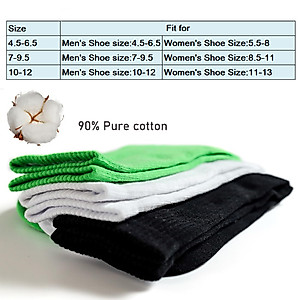 Smithking Men's Moisture wicking Socks Breathable Cotton Socks Soft Calf socks Women Socks 6 Pack