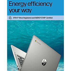 HP 14'' Chromebook Laptop, Intel Celeron N4120, 4 GB RAM, 64 eMMC, HD Display, Chrome OS, Intel UHD Graphics 600, Long Battery Life, Ash Gray Keyboard (14a-na0226nr, 2022, Mineral Silver) (Renewed)