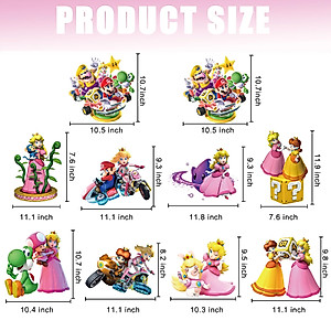 Princess Peach Door Sign Banner,Hanging Banner,Porch Sign Banners Princess Peach Birthday Decorations for Princess Peach Birthday Party Supplies
