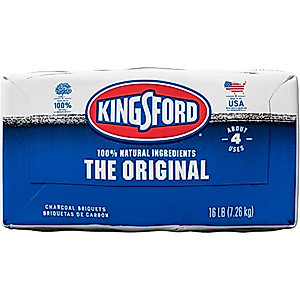 Kingsford Original Charcoal Briquettes, BBQ Charcoal for Grilling, 16 Pounds (Package May Vary)