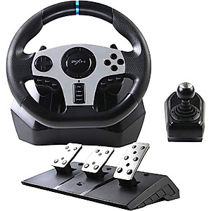PXN V9 Game Racing Wheels,270°/900°PC Steering Whee With Pedals and Shifter,Support Vibration and Headset Function,for PC Xbox One, Xbox Series S/X,PS4, PS3,Switch