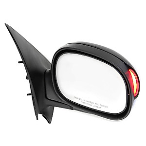 Kool-Vue Mirror Set of 2 Compatible with 2001-2003 Ford F-150 Crew Cab, Driver and Passenger Side In-housing Signal Light, Paintable, Power, Contour Style