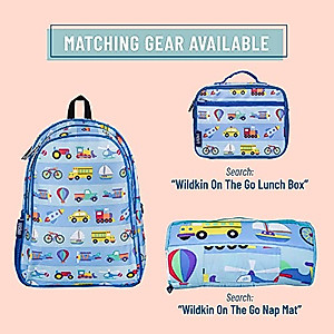 Wildkin 15-Inch Kids Backpack for Boys & Girls, Perfect for Early Elementary Daycare School Travel, Features Padded Back & Adjustable Strap (On the Go)