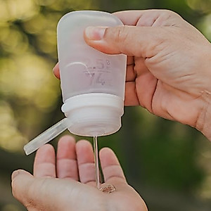 humangear GoToob+ (Small) | Refillable Silicone Travel Bottle | Locking Lid | Food-Safe Material | Clear, Small (1.7 fl.oz; 53ml)