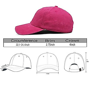 Giavuwn Breast Cancer Awareness Hat for Women, Embroidered Pink Ribbon Vintage Cotton Adjustable Baseball Cap