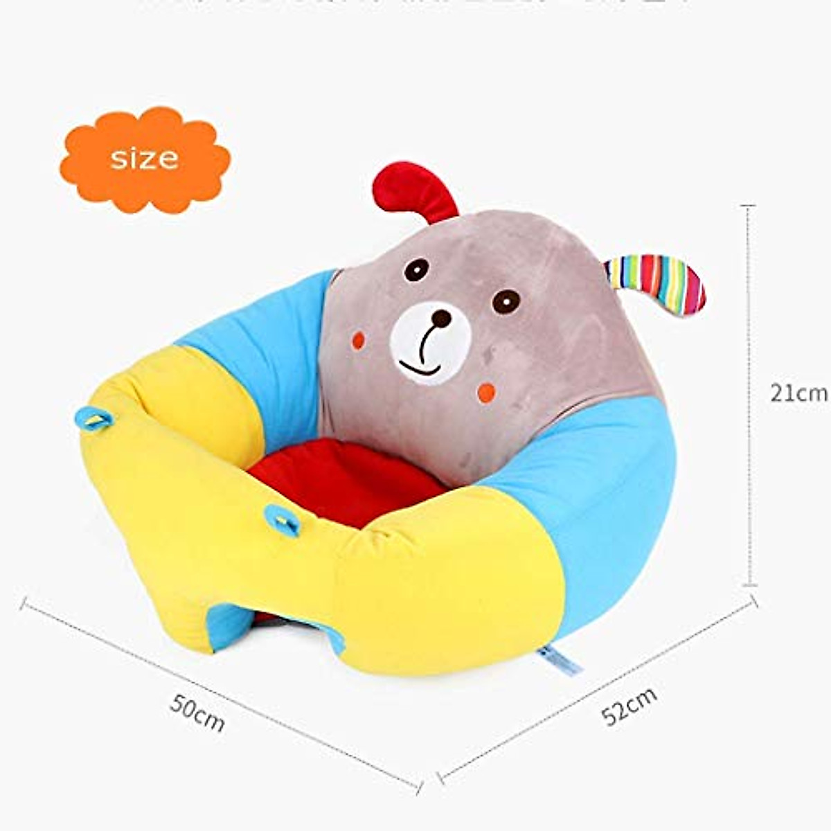 KAKIBLIN Baby Sofa Support Chair, Soft Plush Cartoon Animals Baby Sitting Chair Learning to Sit Cushion Seats for 6-16 Months Infants, Puppy