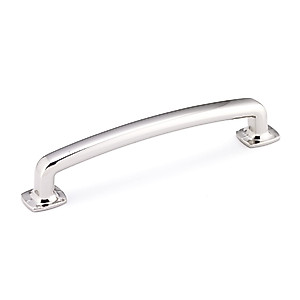 Richelieu Hardware BP863128180 Terrebonne Collection 5 1/16-inch (128 mm) Center-to-Center Polished Nickel Transitional Cabinet and Drawer Pull Handle for Kitchen, Bathroom, and Furniture