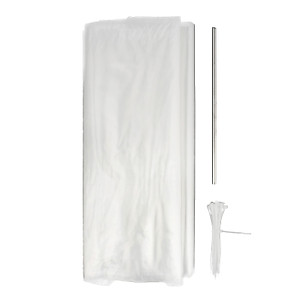 Rural365 Shrink Wrap Poultry Bags 25ct - Chicken Heat Dip Shrinking Wrap Storage Bag, 13 x 18 Inch with Steel Straw