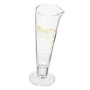 TEHAUX Lab Graduated Measuring Cup Wide Mouth Glass Conical Beaker Liquid Dispenser Cylinder Experiment Tool For Science