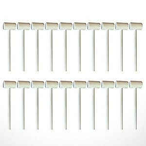 NUOBESTY Wooden Hammers Mallet Solid Wood Flat Head Kids Hammering and Pounding Toys, Pack of 20