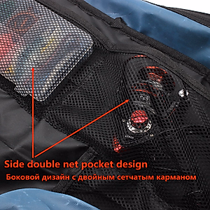 ISEMRO Portable Fishing Rod Bag Collapsible Fishing Bag Large Capacity Outdoor Nylon Carrying Case (50CM Length)