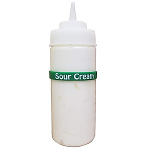 Sour Cream: Squeeze Bottle Labels: 4 Pack