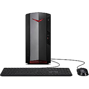 acer Nitro 50 Gaming Desktop Computer | 12th Generation Intel Hexa-Core i5-12400F (Beats i7-10700F) | 32GB DDR4 2TB SSD | Nvidia GeForce GTX 1650 4GB Graphic | USB-C DVI Win11 Black + HDMI Cable