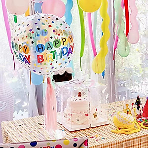 Balloon Sticks with Base, 10 Pack 17"Tall Clear Balloon Stick Stands Holder for Table Top Centerpieces for 10 to 24 inch Balloons Banquet Decor for Birthday/Wedding/Thanksgiving/Baby Shower Party