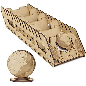 TowerRex Board Game Organizer for Terraforming Mars board game box, Terraforming Mars boardgame expansions, Turmoil, Colonies expansion, Prelude expansion, Hellas and Elysium expansion, Venus Next