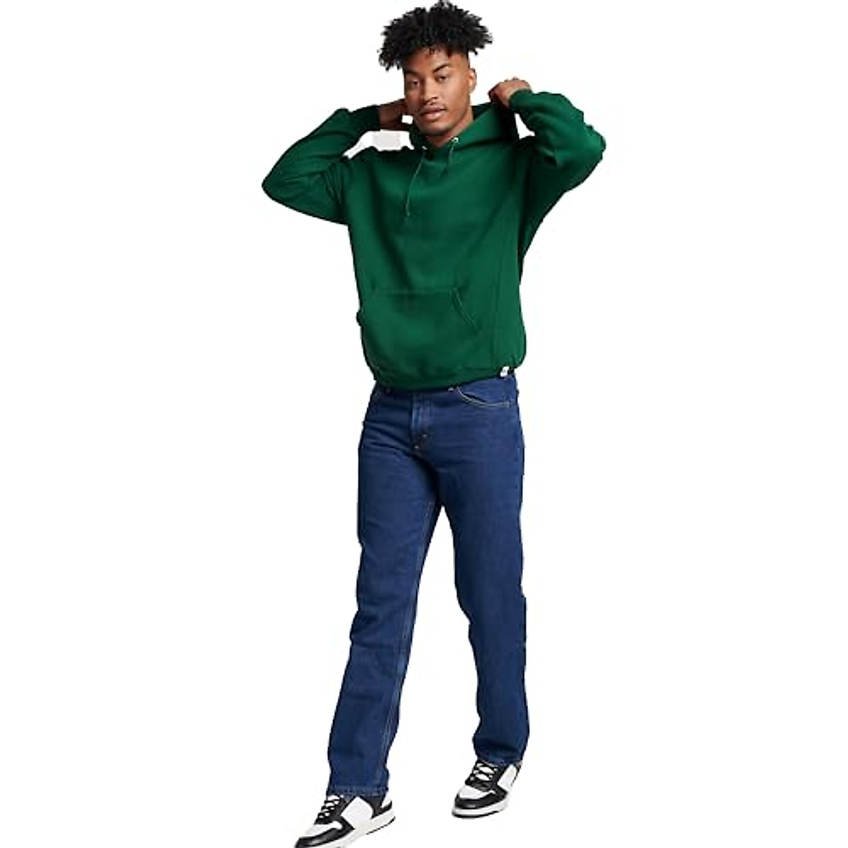 Russell Athletic Men's Dri Power Hooded Pullover Sweatshirt, Dark Green, 3X-Large