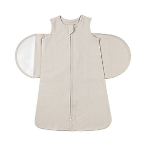 Transitional Baby Swaddle and Sleep Sack 100% Cotton, Adjustable, Easy and Simple for Soothing Sleep, 3-6 Months