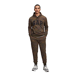 GAP mens Logo Fleece Hoodie Hooded Sweatshirt, Green Camo, XX-Large US