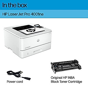 HP LaserJet Pro 4001ne Black & White Printer with HP+ Smart Office Features