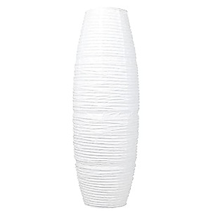 SALOCY Paper Floor Lamp Shade Replacement,Rice Paper Floor Lamp Cover Standing Lamps for Living Room Contemporary Floor Lamp Cover White (Only Lamp Shade,NO Structural Parts )