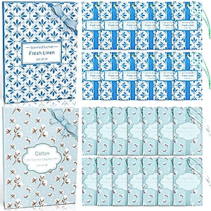 LA BELLEFÉE Sachet Bags for Drawers, Closets and Dresser Set 28 Packs (14 Linen+14 Cotton Sachets)