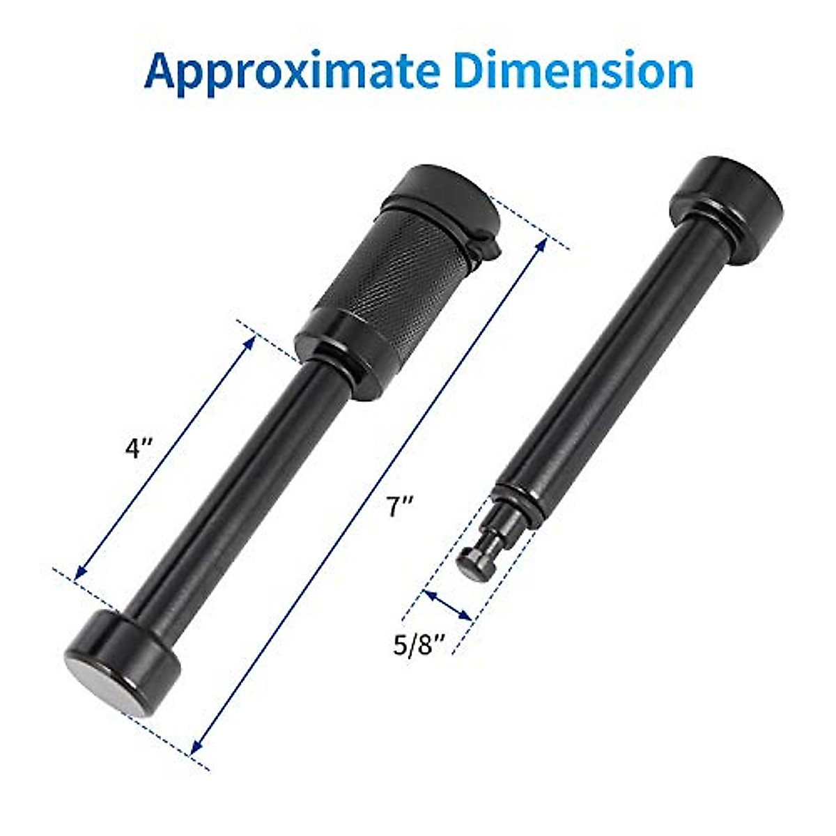 METOWARE Trailer Hitch Lock Hitch Receiver Pin Lock Fits 2”- 3-1/2" Receiver Class III IV V Hitches with 5/8" Dia 4” Lock Pin and 8 Anti-Rattle Rubber O-Rings Receiver Hitch Lock (1 Pack)