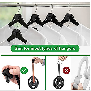 SUHERCBD 40 Pc Value Pack Space Saving Hanger Hooks, AS SEEN ON TV,Ultra Premium Hanger Hooks Triple Closet Space,Cascade Hangers to Create Up to 5X More Closet Space (Black Cat 2 in)