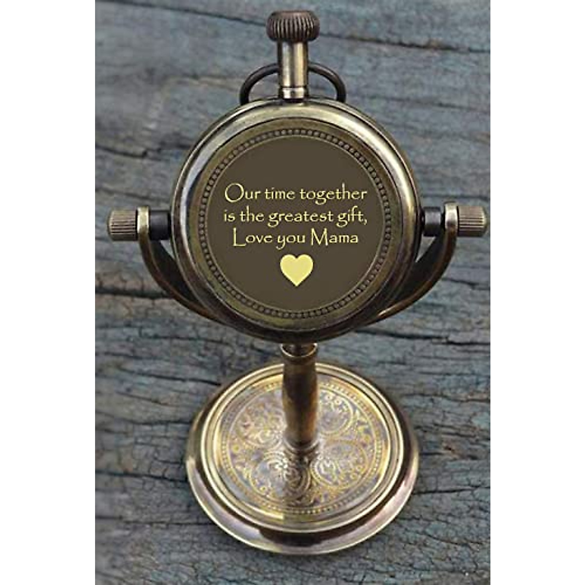 PORTHO Custom Anniversary Gift Desk Clock, Silent Desk clock for home decor, Perfect gift on Graduation day, Wedding anniversary, Valentine's day, Old school time piece