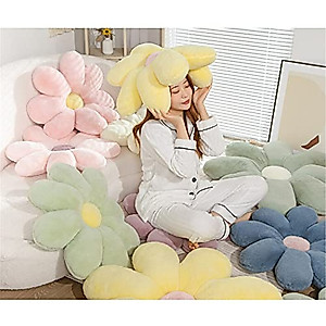 HXIYAN Sunflower Cushion Sofa, Living Room, Flower Pillow, Floating Window Decoration, Household furnishings, Bedside Pillow, Plush (23.6in, Pink)