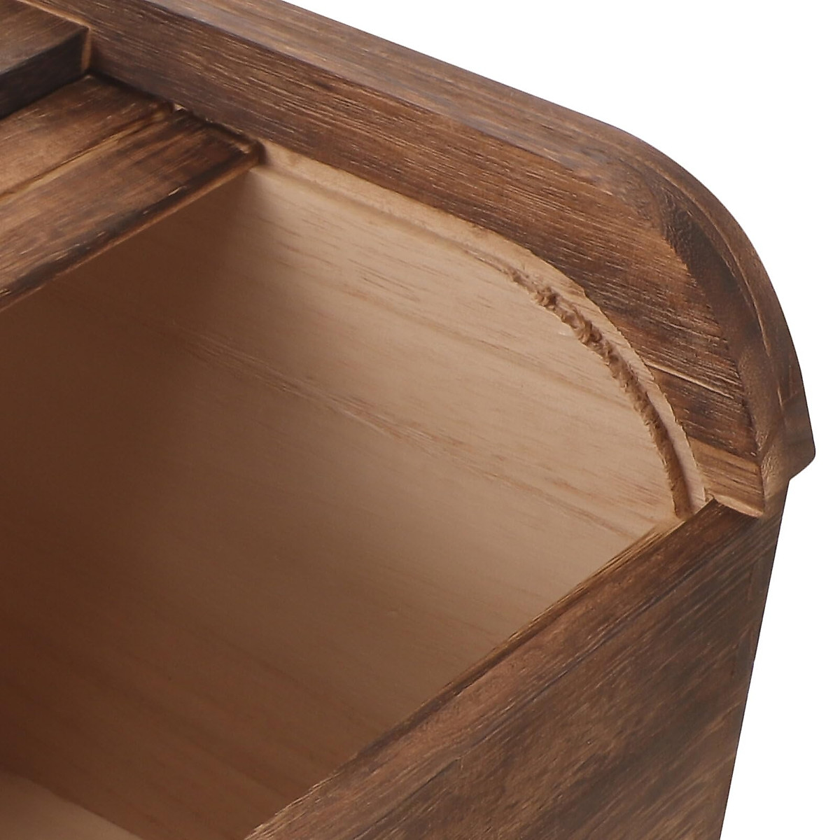 Kichvoe Wooden Rice Containers: 5KG Rice Storage Dispenser with Sliding Lid Reusable Food Bucket Cereal Container Flour Storage Bin Container for Rice, Cereal, Flour, Dry Food Coffee-11.40X9.43X8.06in