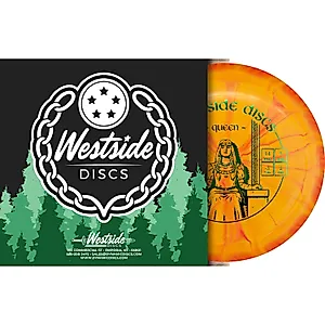 Westside Discs Origio Burst Queen Disc Golf Driver, Men and Women, Maximum Distance Frisbee Golf Disc, Great for Beginners and Easy to Throw, 176g, Stamp Color and Burst Pattern Will Vary, Gray