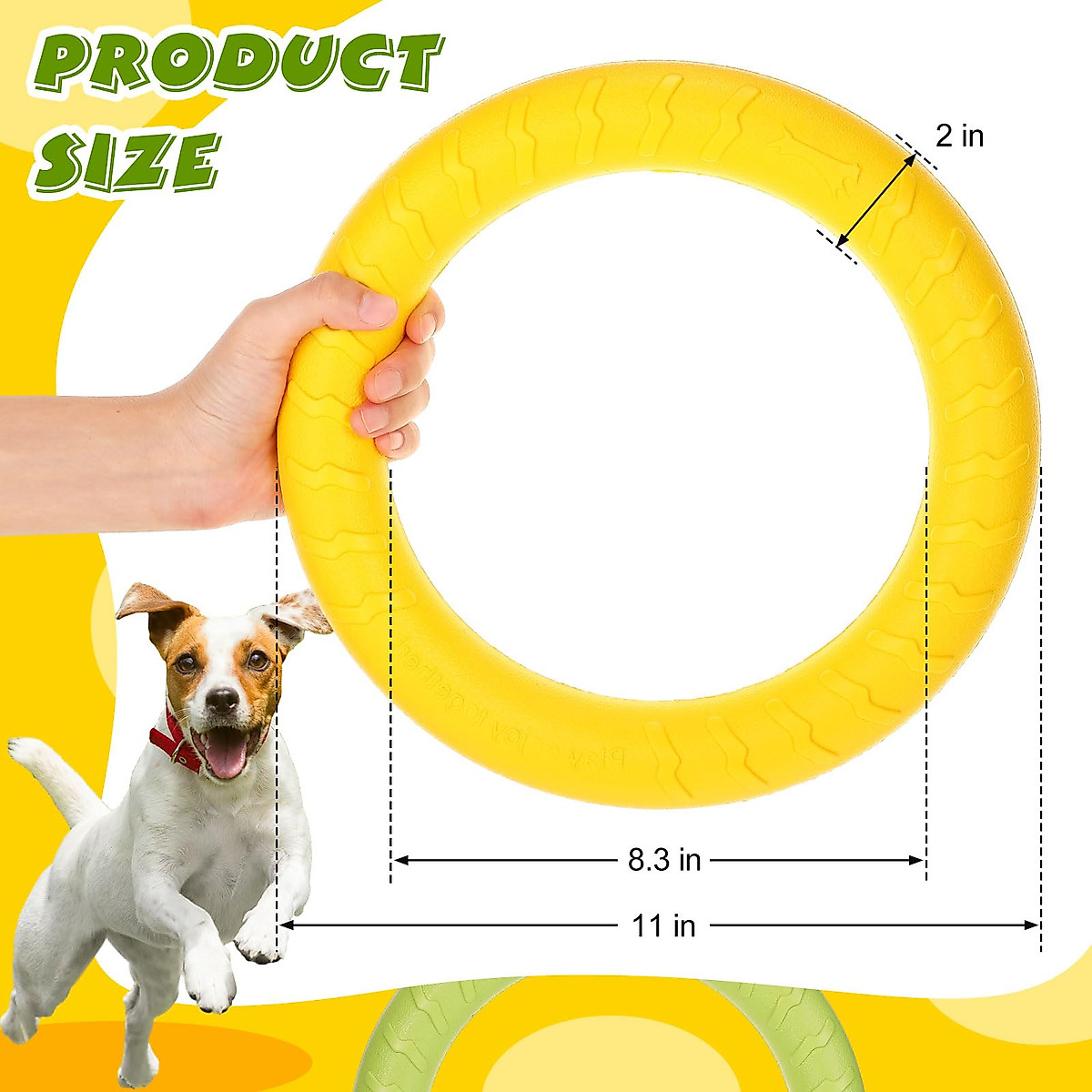 Liliful 4 Pcs Outdoor Dog Toy Dog Ring Toy Dog Flying Discs Dog Chew Toy Dog Playground Equipment for Small Medium Large Dog Training Fetching Throwing Catching Interactive Play, 4 Colors