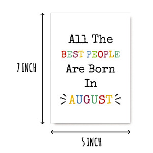 All The Best People Are Born In August - Cute August Birthday Card - Funny August Birthday Card - Month Birthday Card - Happy Birthday