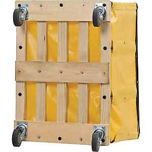Global Industrial 12 Bushel, Yellow Vinyl Basket Bulk Truck, Unassembled, 36"L x 26"W x 33-1/2"H